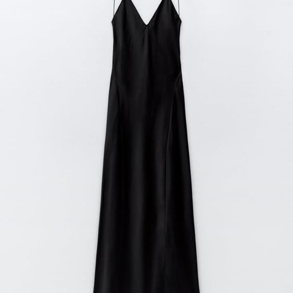 Zara | Dresses | Zara Long Satin Dress | Poshmark